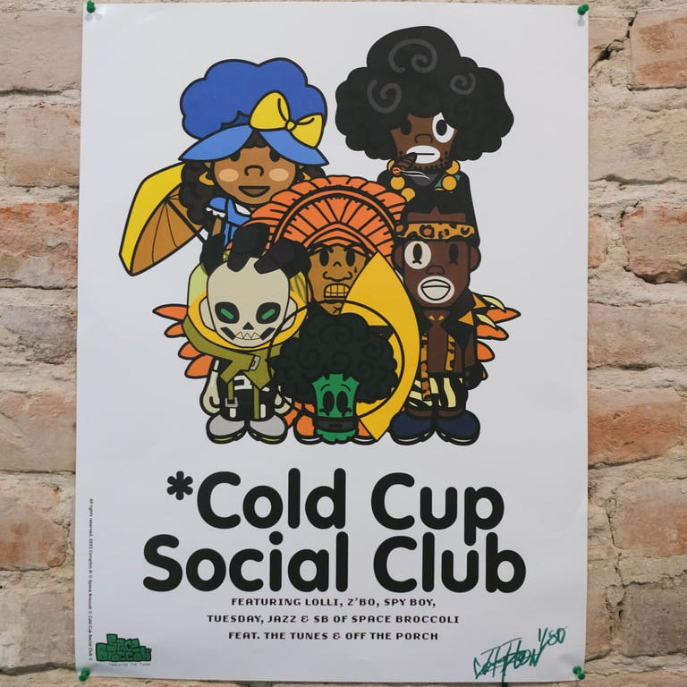Cold Cup Social Club Poster – Space Broccoli